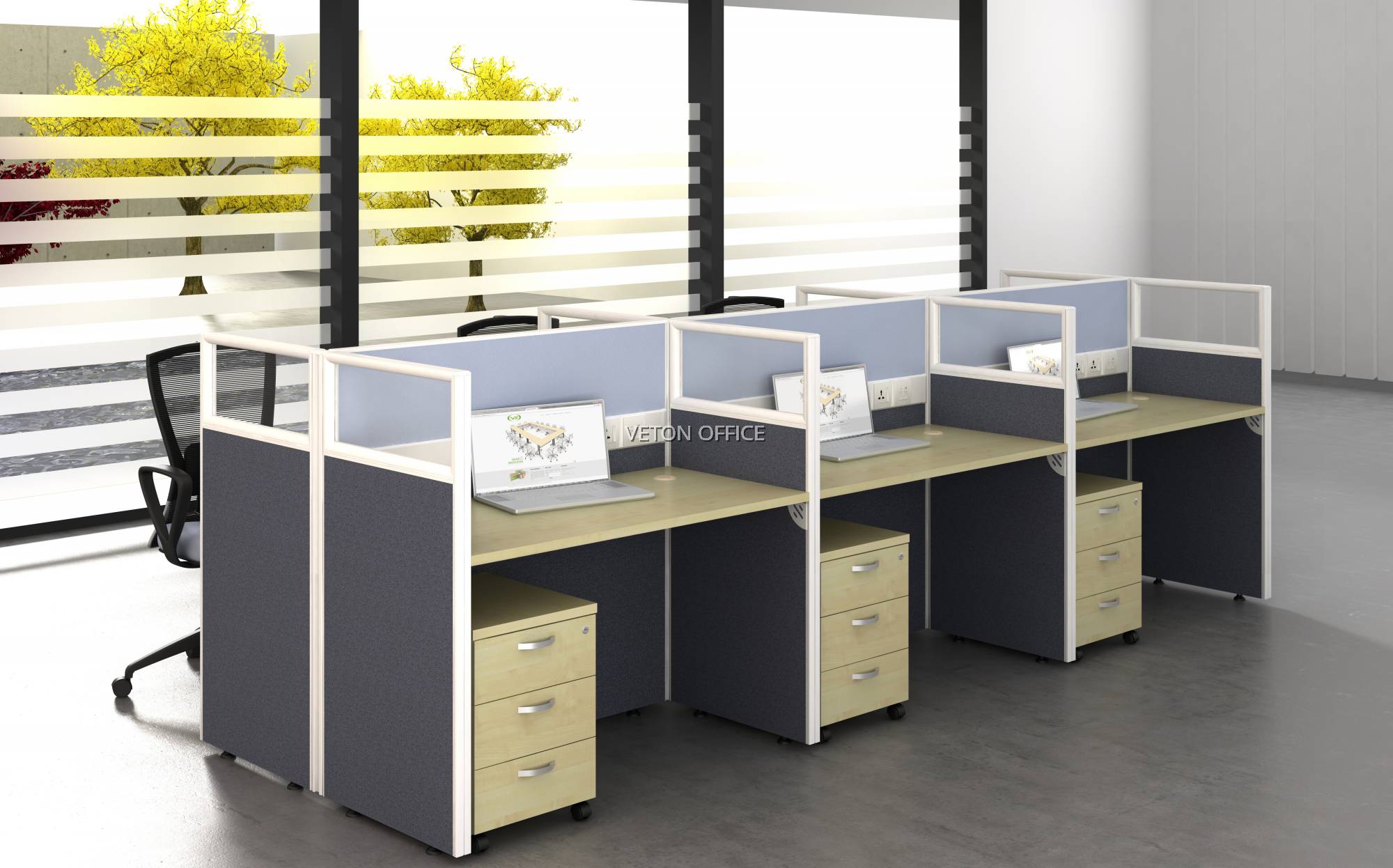 BLOCK-4 WORKSTATION FOR CLUSTER OF 6